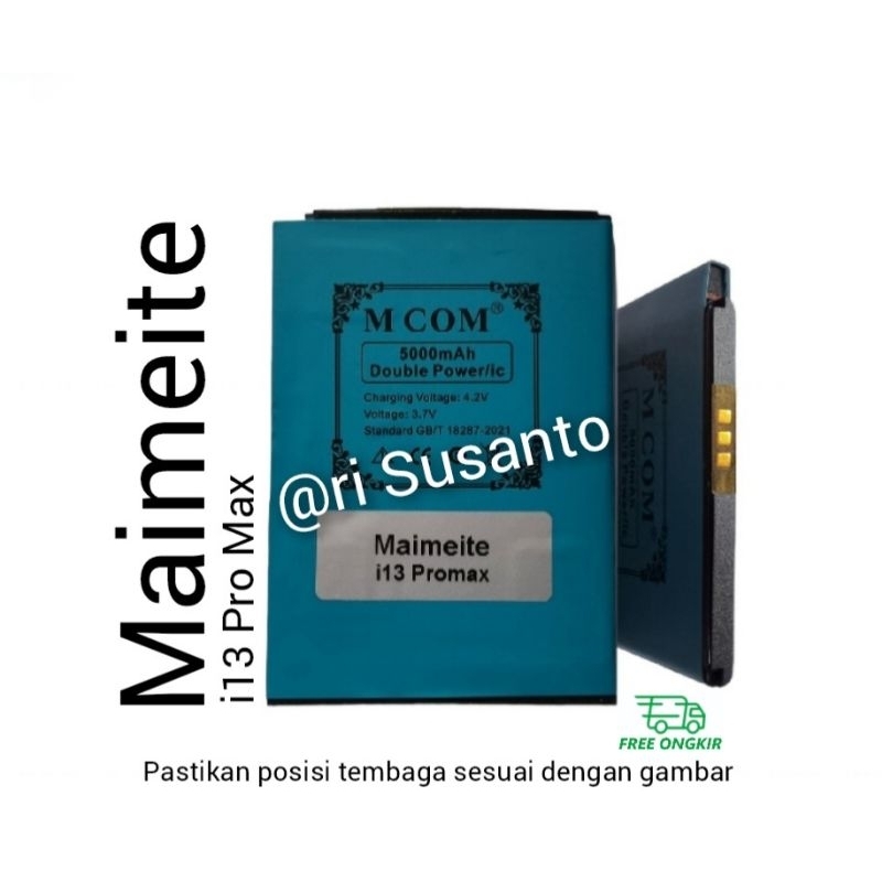 Jual Baterai MCOM for Maimeite i12 Pro Max / Maimeite i13 Pro Max Double Power 5000mAh batere ...