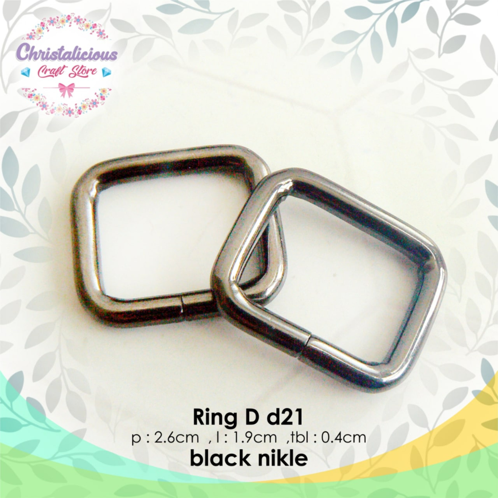 Jual Ring persegi nikel, ring persegi black nikel, ring tas kotak, ring ...