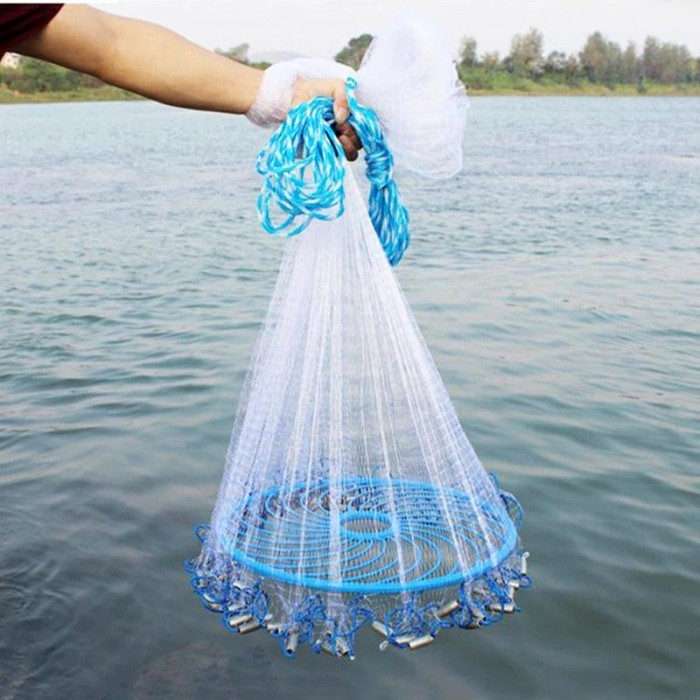 Jual Jaring lempar 4.2M dan 3.6M Jala Pancing ikan udang lempar siap ...