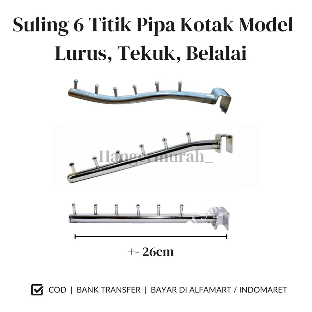 Jual Hanger Suling Pipa Kotak 6 Titik Model Tekuk, Belalai, dan Lurus ...