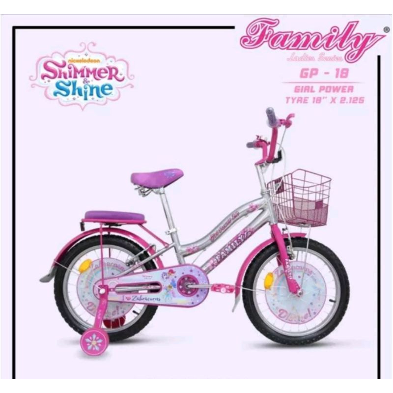 Jual SEPEDA ANAK PEREMPUAN 12 16 18 20 INCH FAMILY GIRL POWER | Shopee ...