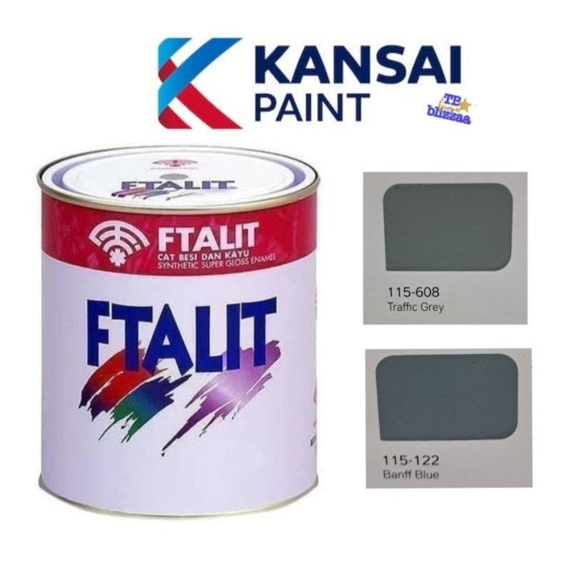 Jual Ftalit Banff Blue 122 Ftalit Traffic Grey 607 Cat Kayu Besi Abuabu ...