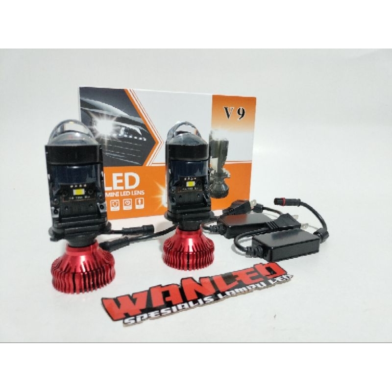 Jual V9 GALMAN | LED MINI PROJECTOR DOBEL LENSA | LAMPU UTAMA MOBIL ...