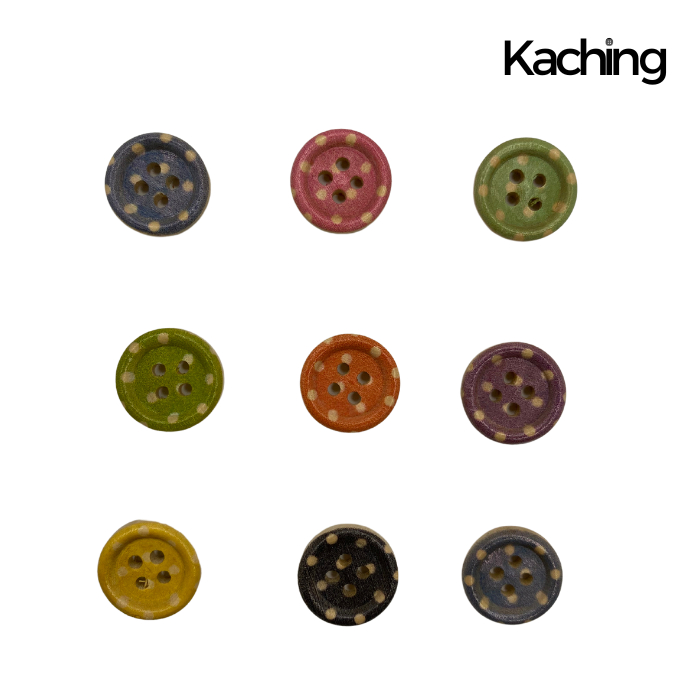 Jual Kancing Kayu Motif Polka Dot Acak | Shopee Indonesia
