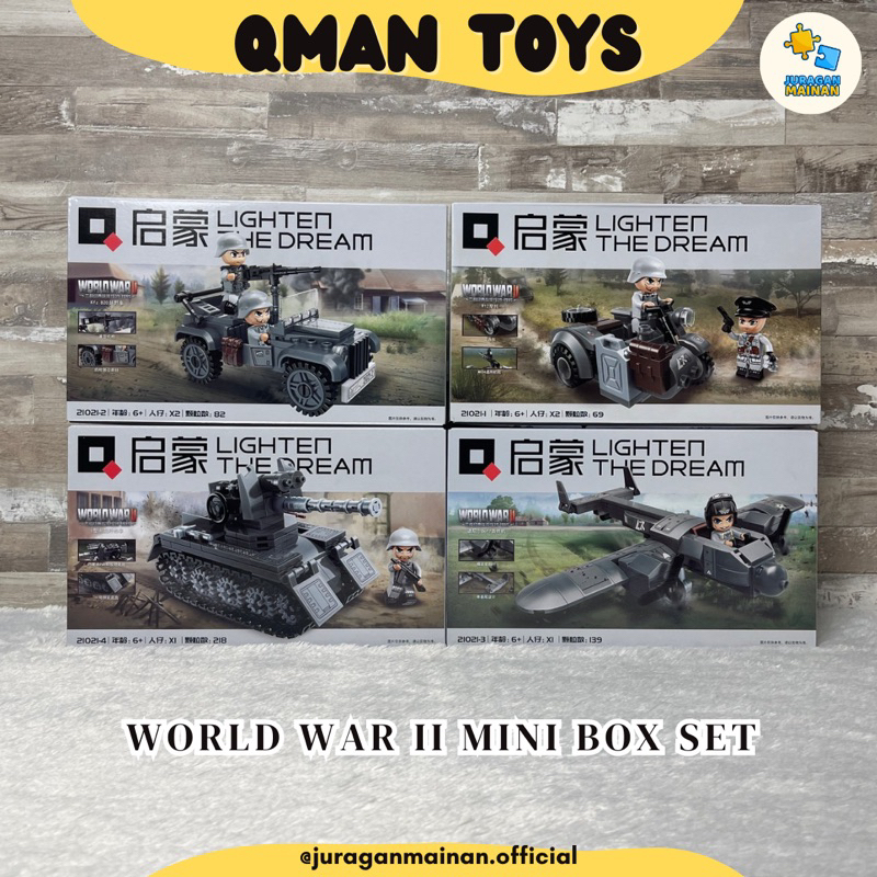 Jual QMAN TOYS World War II Mini Box Set - Bricks Blocks Bongkar susun brick block Mainan ...