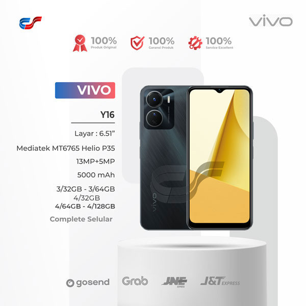 Jual Vivo Y16 4/128GB - Mediatek MT6765 Helio P35 | Shopee Indonesia