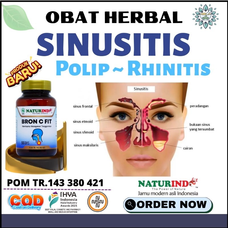 Jual Obat Sinusitis Polip Hidung Menahun Rhinitis Alergi Dingin Hidung Bau Busuk Herbal Ampuh ...