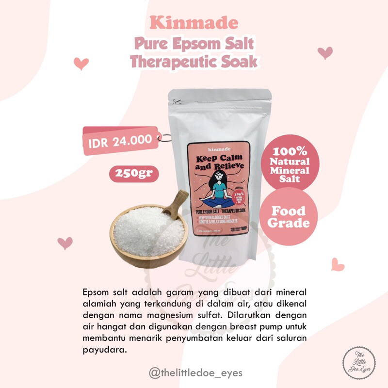 Jual [READY] Kinmade Epsom Salt - 250gr GARAM EPSOM | Shopee Indonesia