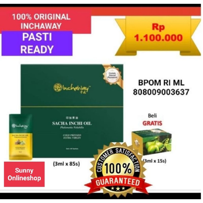 Jual inchaway sacha Inchi oil box 100% ORIGINAL 100 sachet | Shopee ...