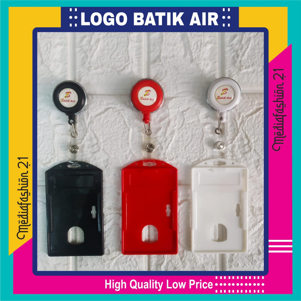 Jual GANTUNGAN YOYO ID CARD BATIK AIR + TEMPAT ID CARD SATU SISI ...