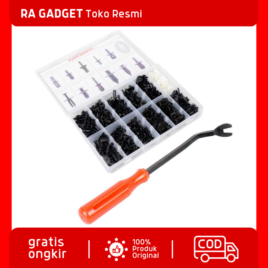 Jual Baut Rivet Mobil Universal Car Push Pin Fasteners 350PCS / Baut ...