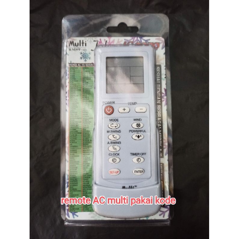 Jual remote AC multi pakai kode | Shopee Indonesia