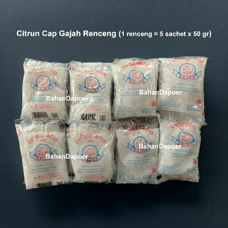Jual (Renceng isi 5 sachet) Asam Sitrun / Citrun / Citric Acid Cap ...