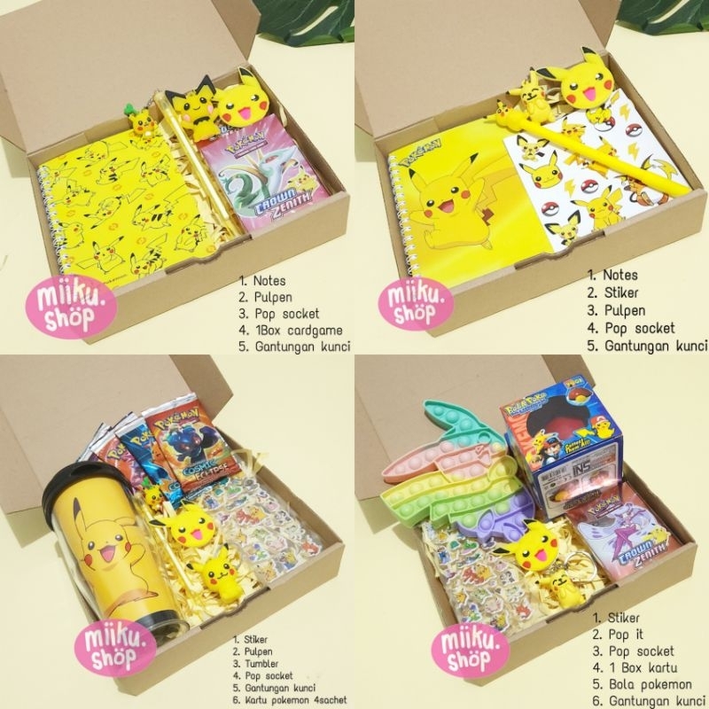 Jual HAMPERS GIFT BOX POKEMON PIKACHU | Shopee Indonesia