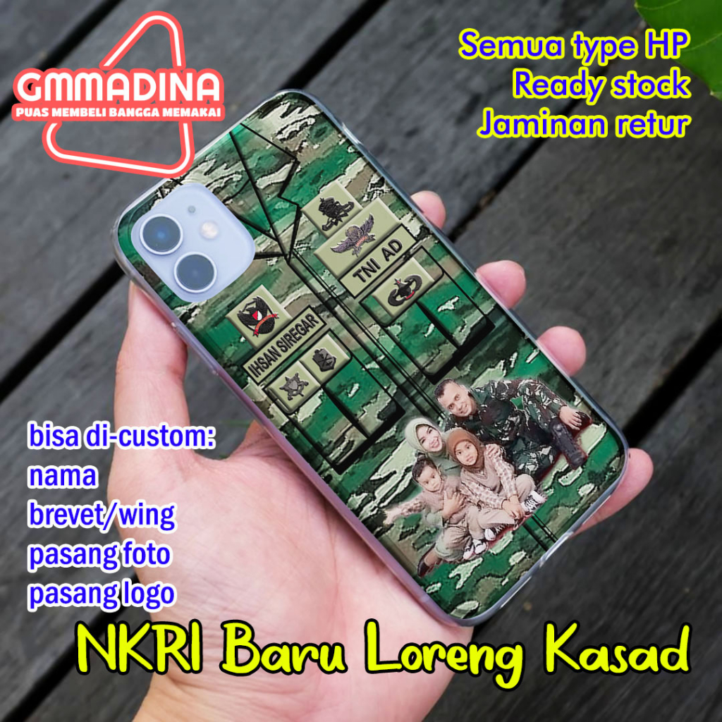 Jual casing hp motif tentara Loreng NKRI TNI AD Terbaru 2022 Custom ...