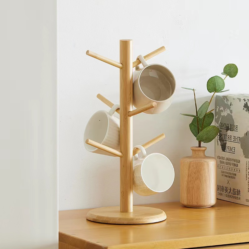 Jual Rak Tempat Gelas Cangkir Tree Shape Wooden Mug Cup Holder Display ...