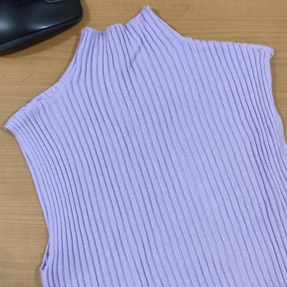 Jual AJW Inner Rajut Turtleneck Tanpa Lengan Premium Import Bahan Halus ...