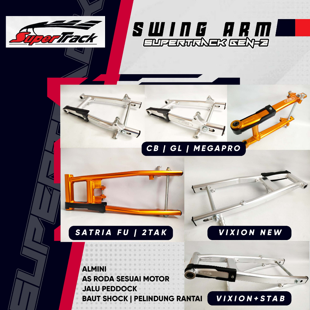 Jual Arm SUPERTRACK GEN-2 VIXION NEW SATRIA FU 2 TAK CB-100 GL MEGAPRO ...