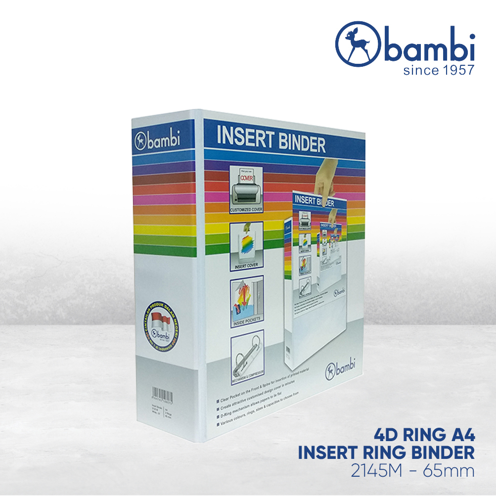 Jual Bambi Insert Ring Binder A4 4 Ring Type D Extra Jumbo Size 65 mm ...