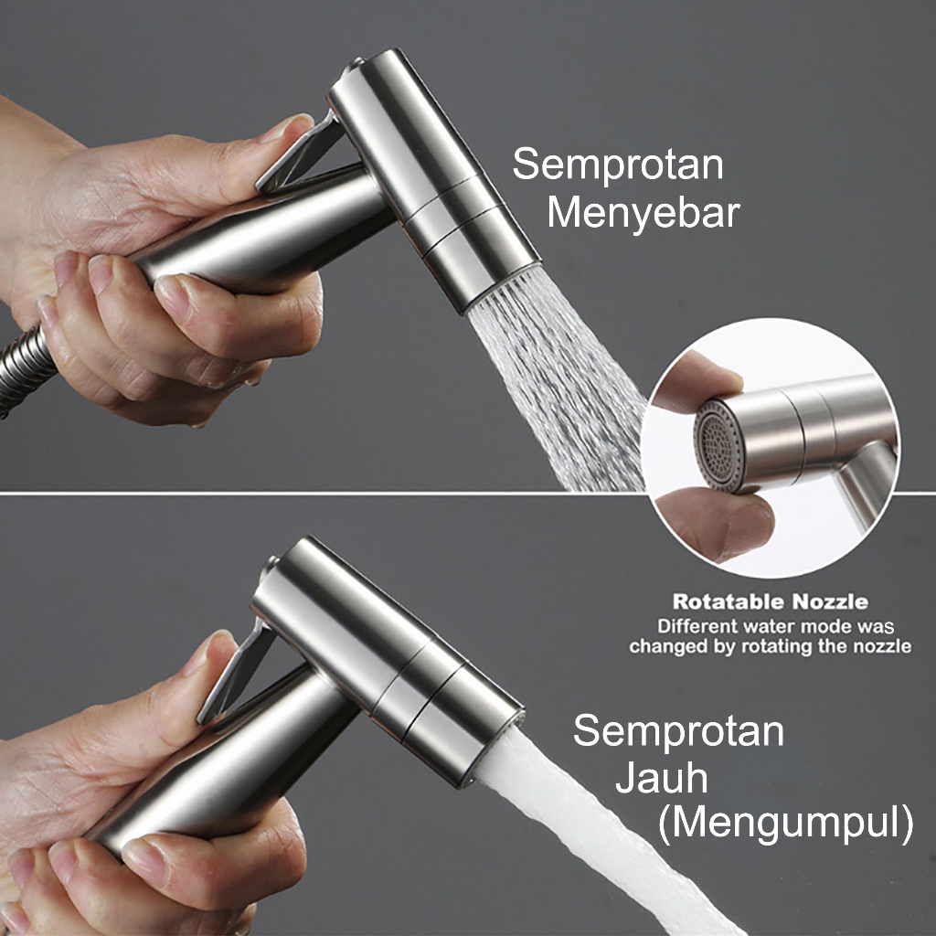 Jual 2 Functions Stainless 304 Jet Shower Toilet Gun, Pistol Semprot ...