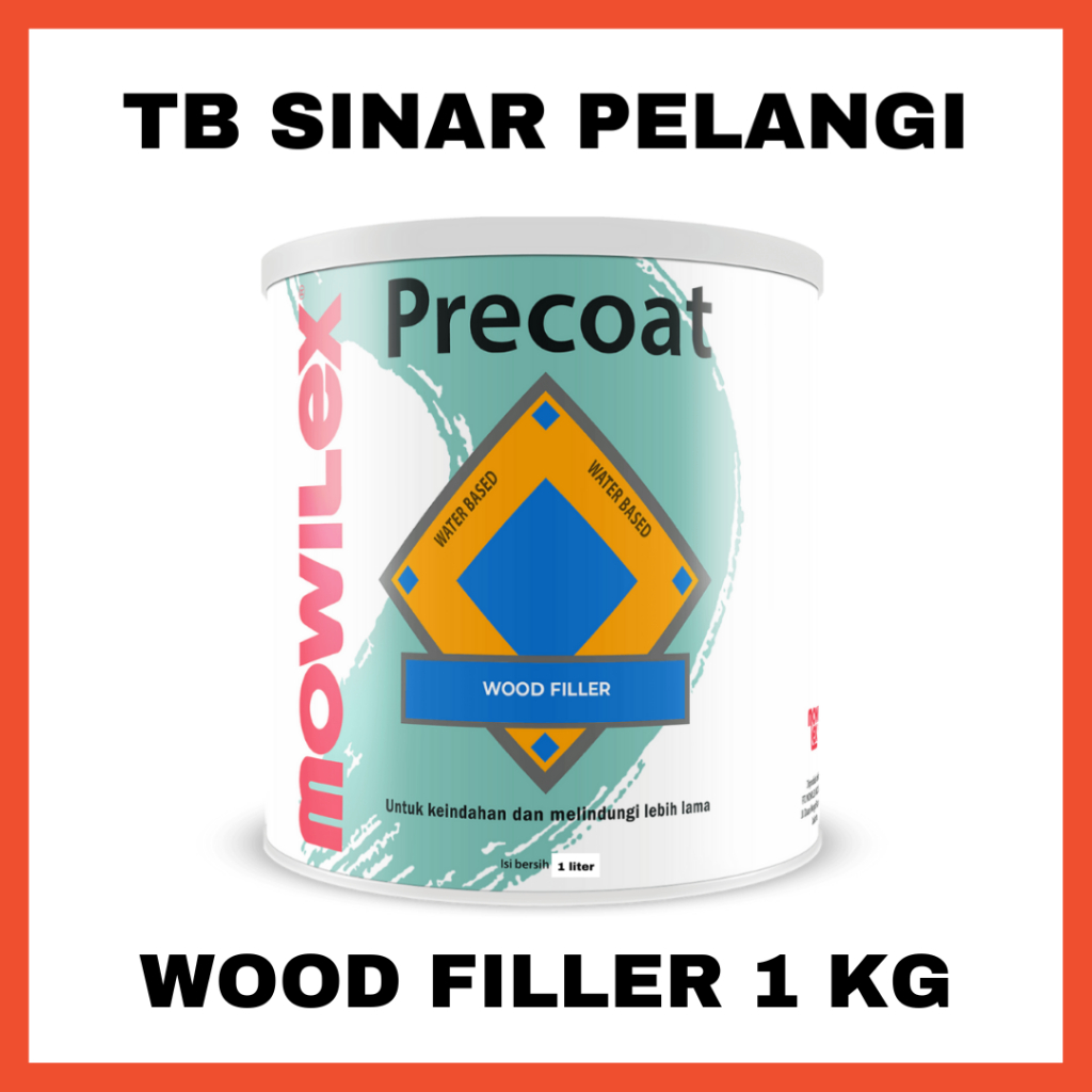 Jual MOWILEX Precoat Wood Filler Water Based 1 Kg Jati Cat Kayu ...