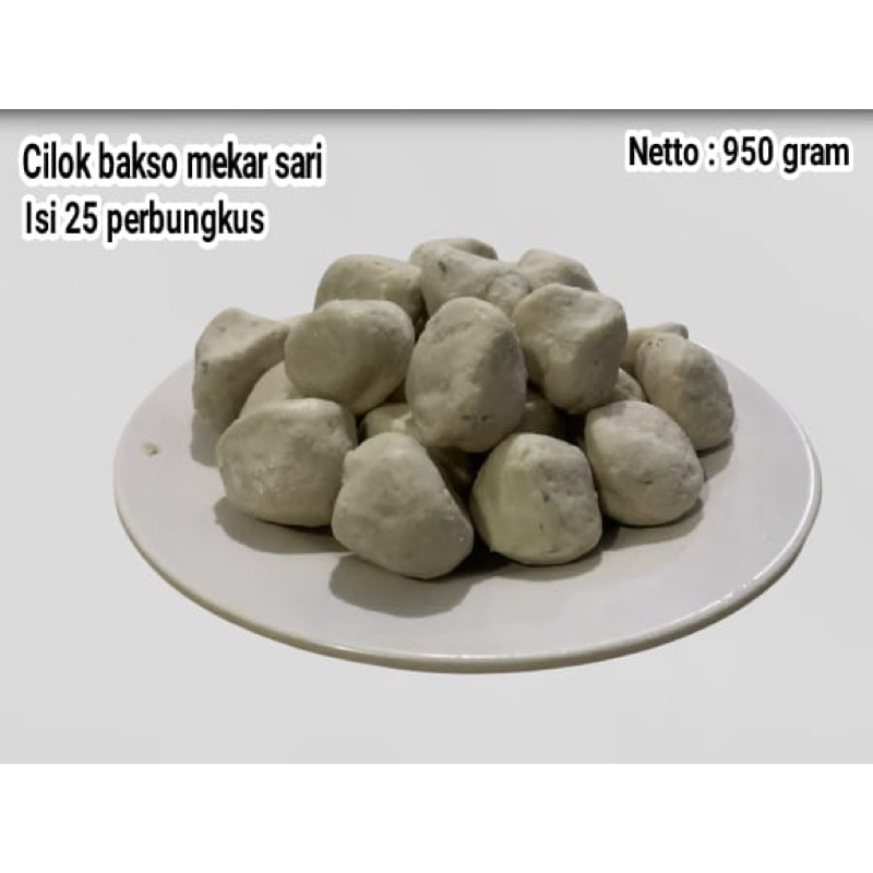 Jual cilok bakso mekar sari daging sapi dan ayam perbungkus isi 25 pcs ...
