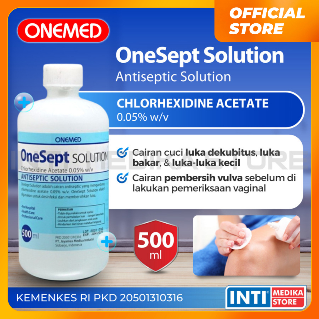 Jual ONEMED - Wound Cleanser Solution ONESEPT 500ml | Cairan Pembersih Luka | Shopee Indonesia