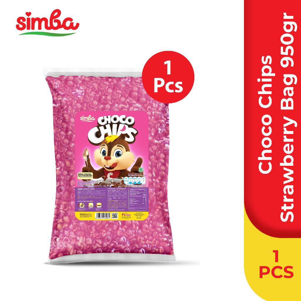 Jual SIMBA Sereal Choco Chips Strawberi Bag 950 gram | Shopee Indonesia