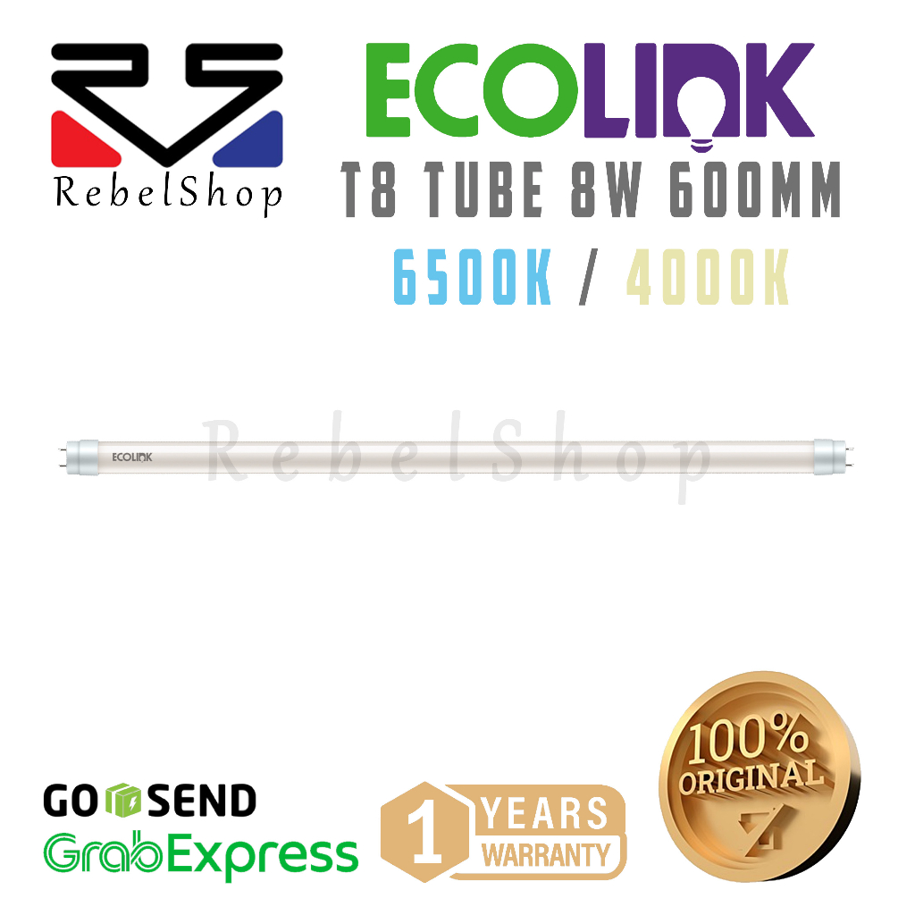 Jual Lampu TL LED Tube Ecolink T8 8 Watt 600mm 8W 8 W 8Watt | Shopee ...