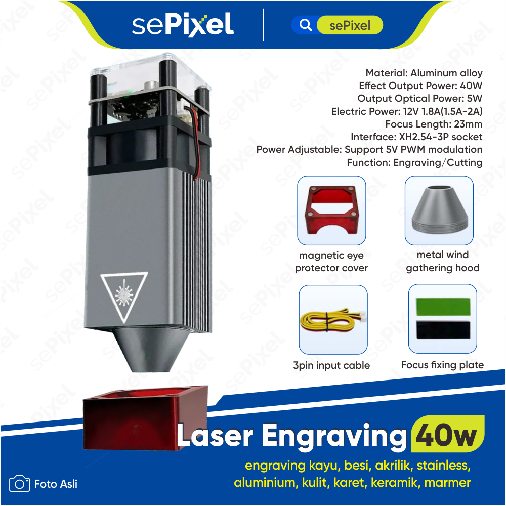 Jual Laser Engraving 40w grafir kayu, besi, akrilik, stainless ...
