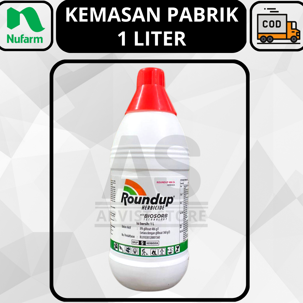 Jual Herbisida ROUNDUP BIOSORB 486SL IPA Glifosat 486g/l Obat Pembasi ...