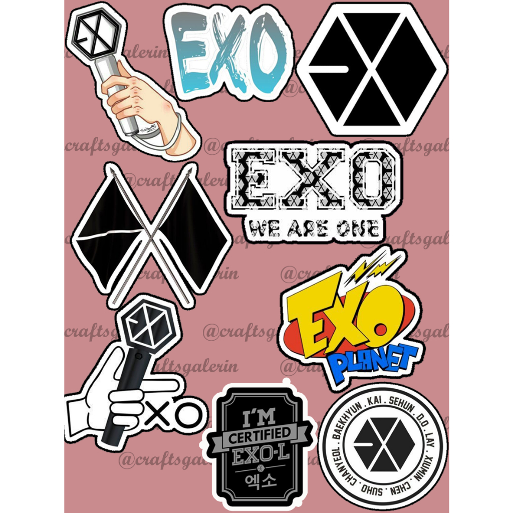 Jual Sticker EXO Lengkap Waterproof | Sticker Tahan Air | Shopee Indonesia