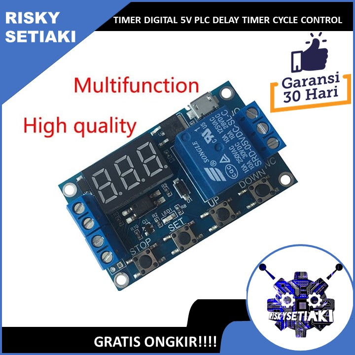 Jual TIMER DIGITAL 5V PLC DELAY TIMER CYCLE CONTROL RELAY MODULE DC 12V ...