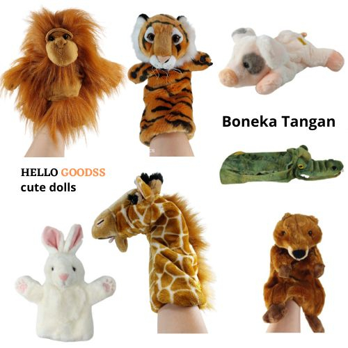 Jual BONEKA TANGAN KELINCI / BABI / TUPAI / JERAPAH / BUAYA /ORANG UTAN ...