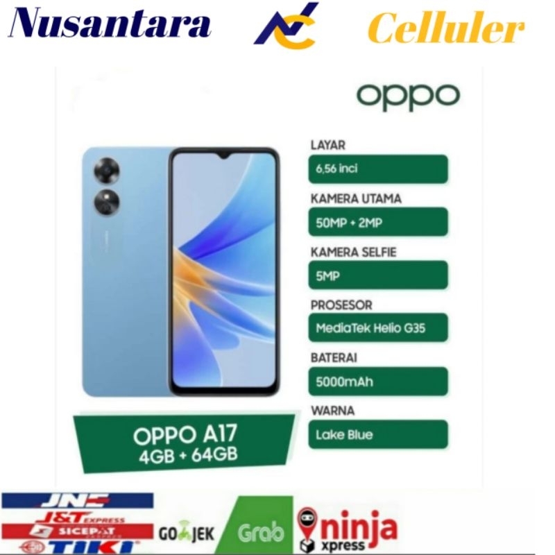 Jual HP OPPO A17 RAM 4 GB ROM 64 GB [Oppo A17 4/64 GB] GARANSI RESMI | Shopee Indonesia