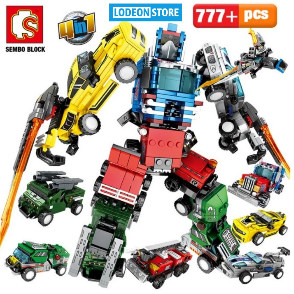 Jual Sembo Block Mecha of Steel 4 in 1 Robot 103225 - 103228 - Lodeon ...