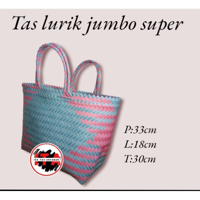 Jual Tas anyaman plastik/TAS ANYAMAN JUMBO SUPER LURIK/tas belanja/tas ...