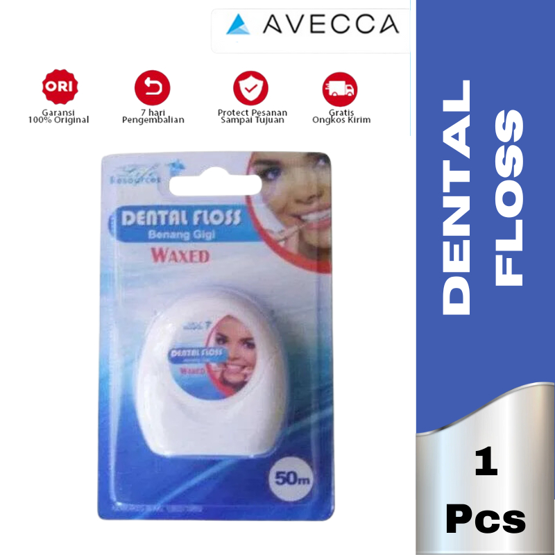Jual Life Resources Dental Floss Waxed 50M / Benang Gigi | Shopee Indonesia