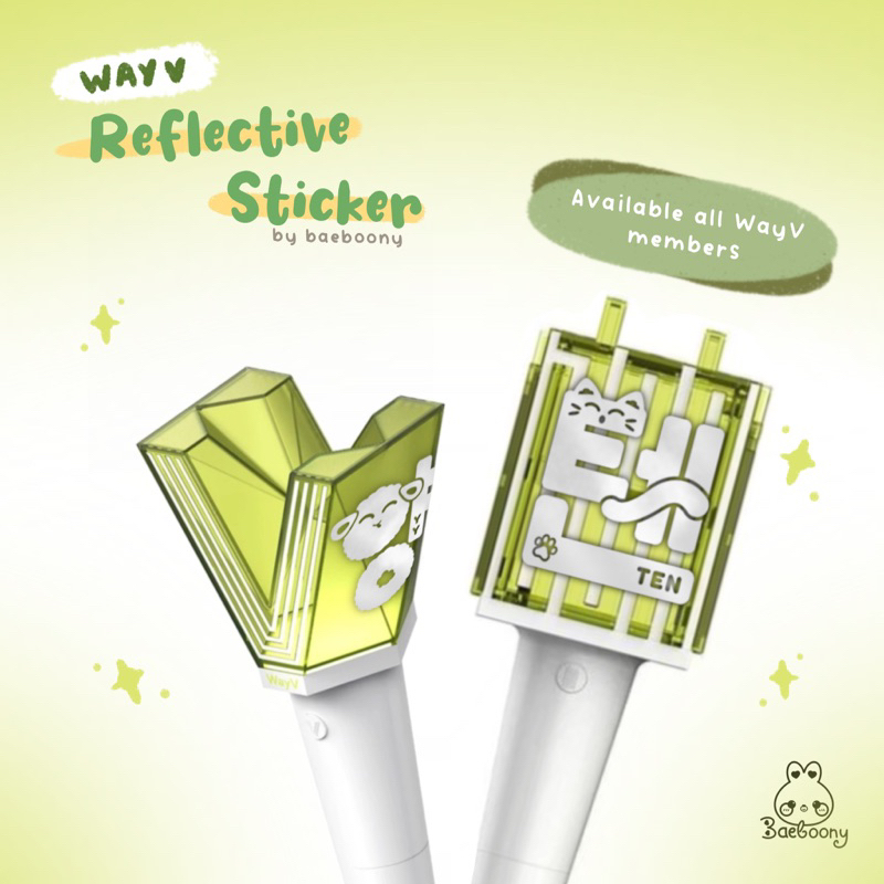 Jual [WAYV] Lightstick Sticker Deco by Baeboony || reflective reflektif ...