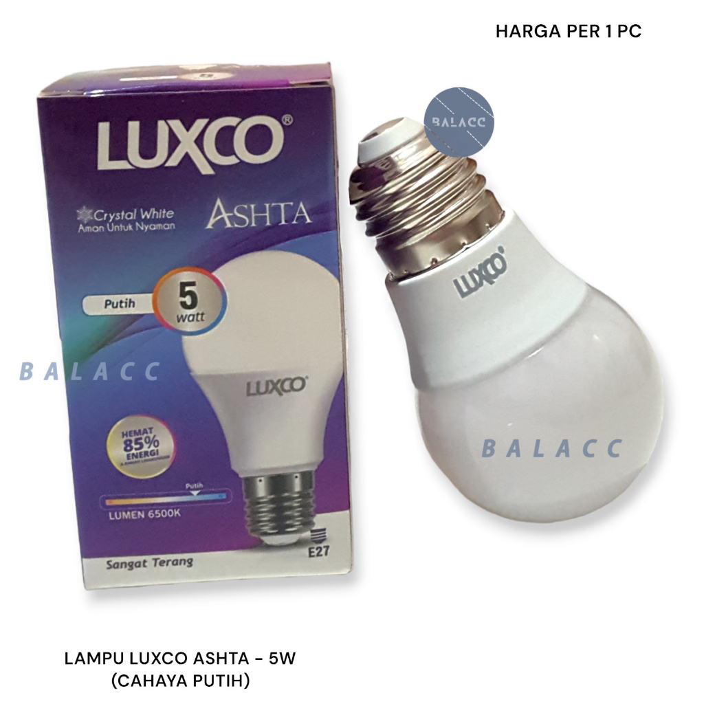Jual LAMPU LED LUXCO ASHTA 5 WATT 5W PUTIH | Shopee Indonesia