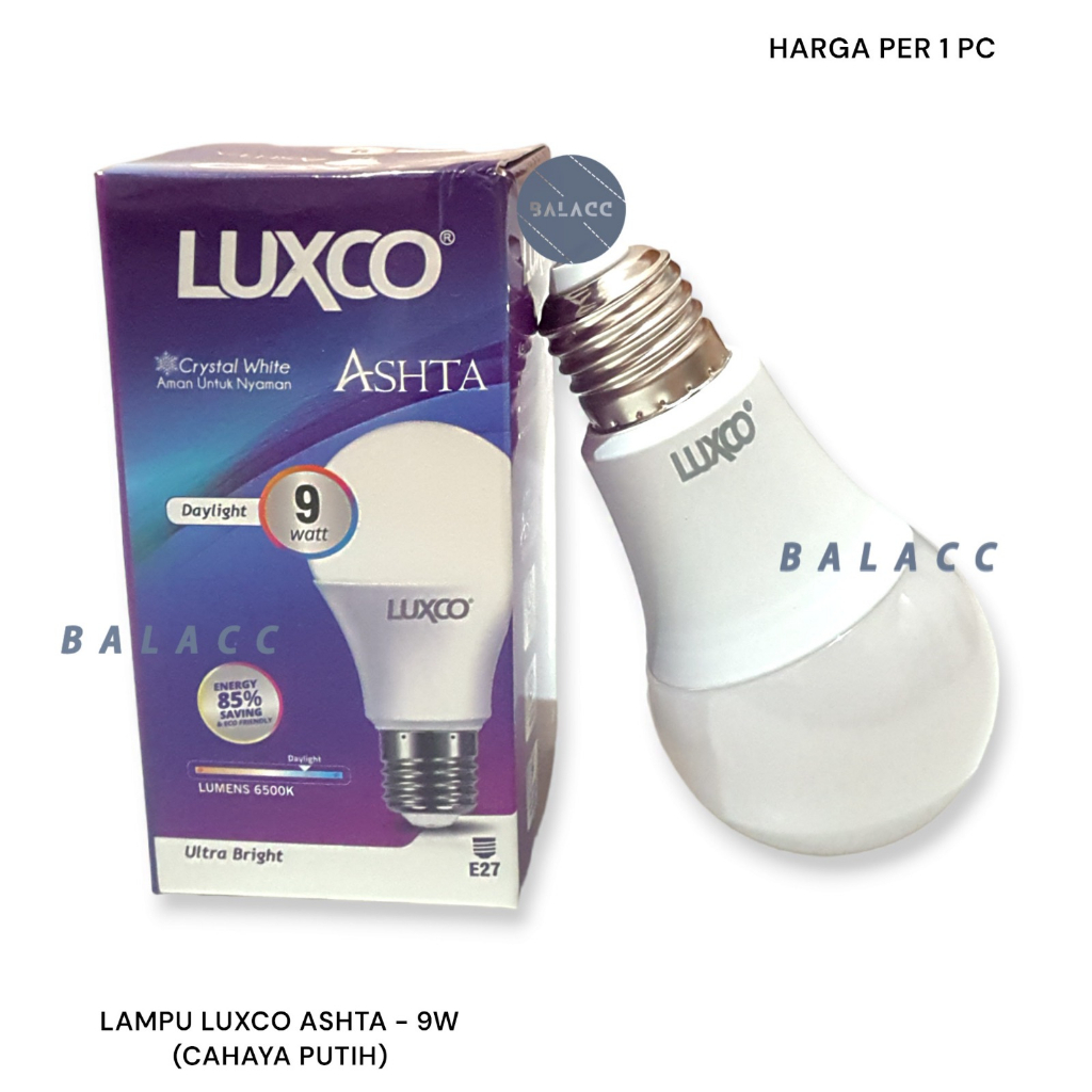 Jual LAMPU LED LUXCO ASHTA 9 WATT 9W PUTIH | Shopee Indonesia