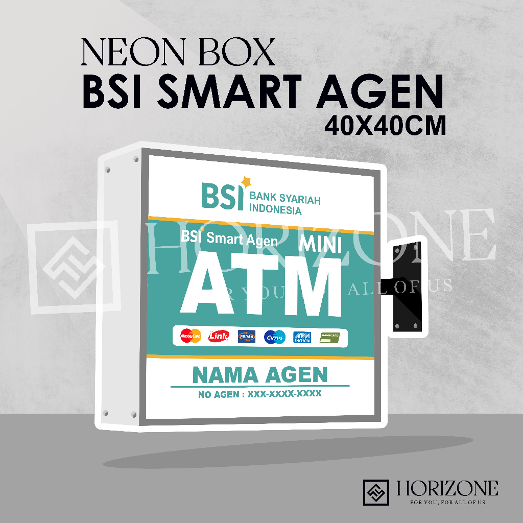 Jual NEON BOX BSI SMART AGEN 40X40 CM KOTAK AKRILIK | Shopee Indonesia