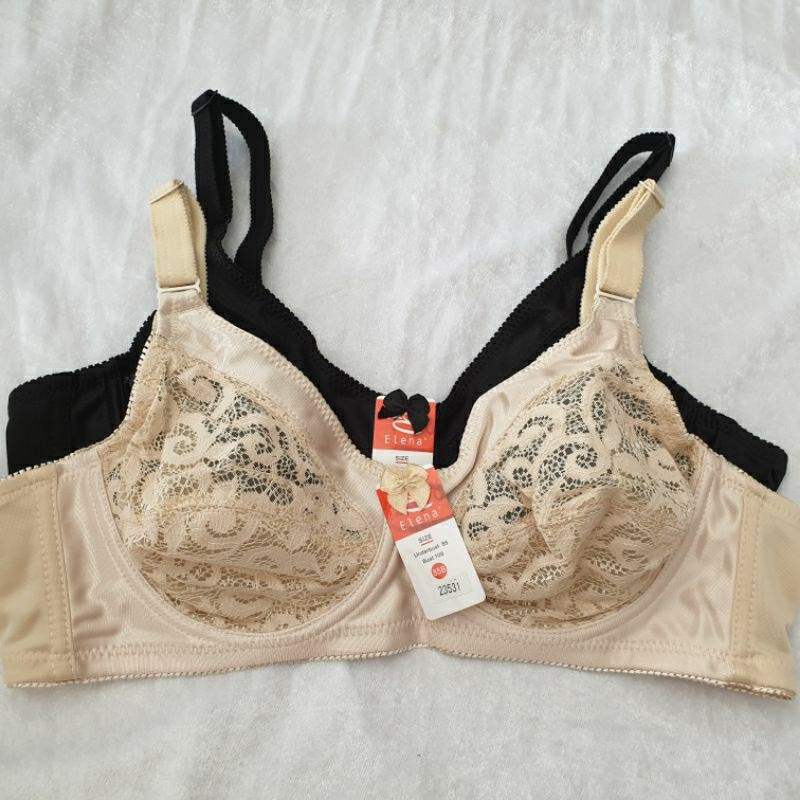 Jual Bra bh Elena 23531 tanpa busa berkawat semi transparan 36B-42B ...