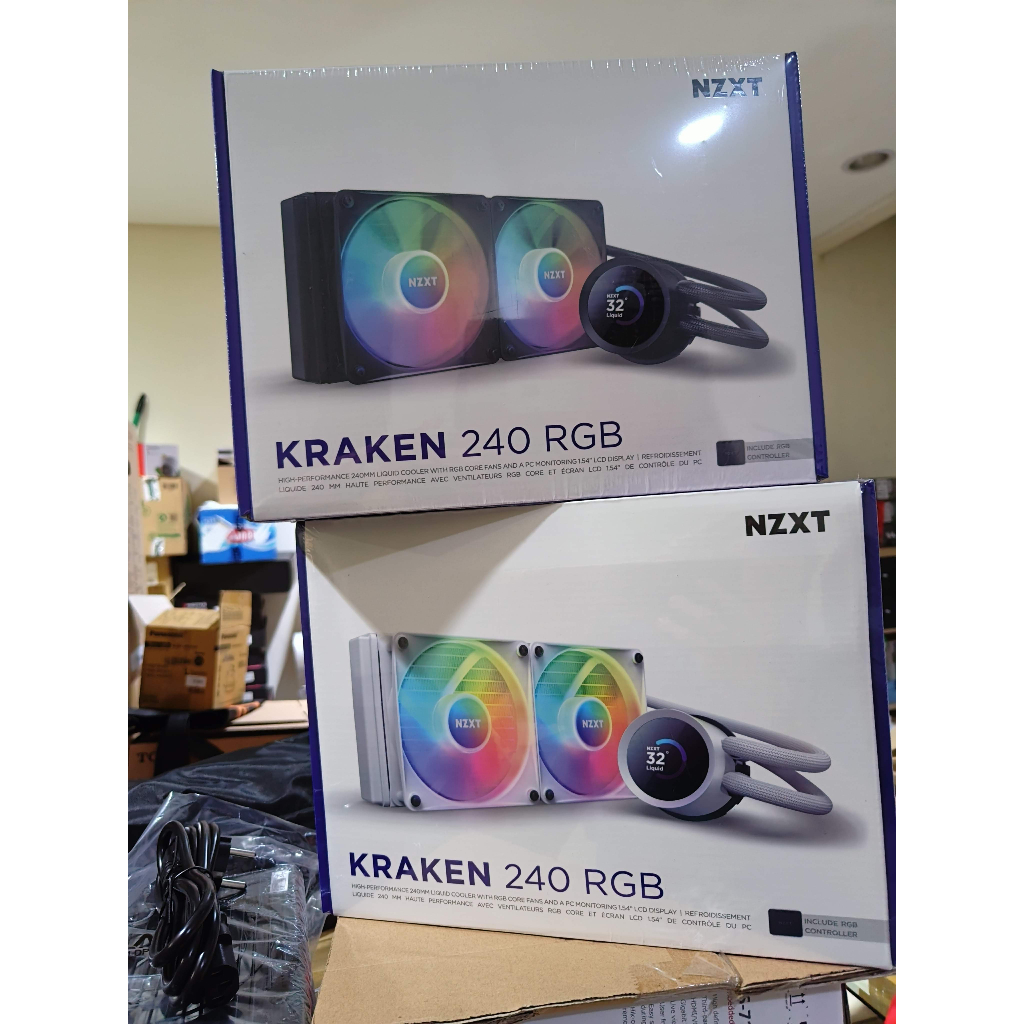 Jual NZXT Kraken 240 LCD AIO Cooler CPU Intel AMD Hitam Putih Black ...