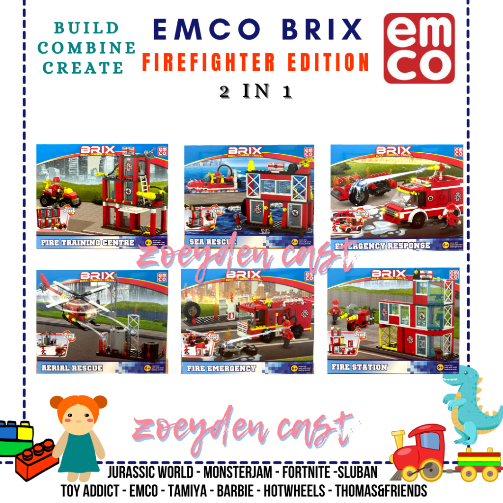 Jual Emco Brix 2 in 1 FIREFIGHTER EDITION Original Mainan edukatif ...