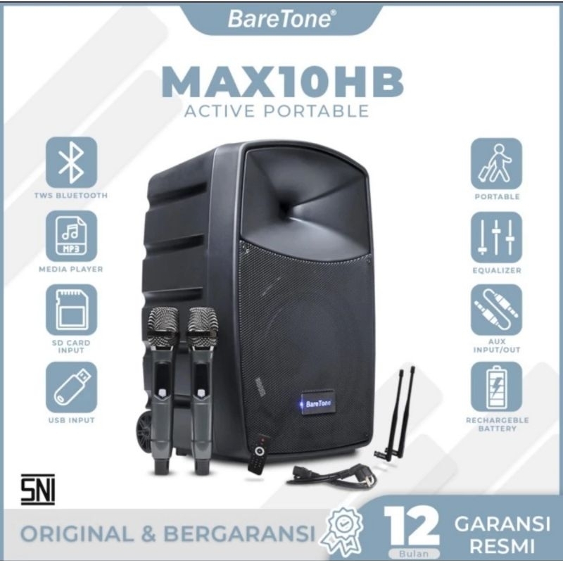 Jual Speaker Portable Baretone MAX 10HB MAX10HB 10 inch 300 watt ...