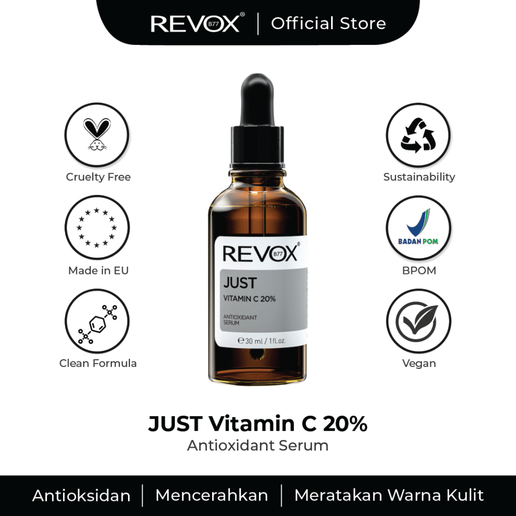 Jual REVOX B77 JUST Vitamin C 20% 30ml | Serum Antioksidan Anti Aging ...