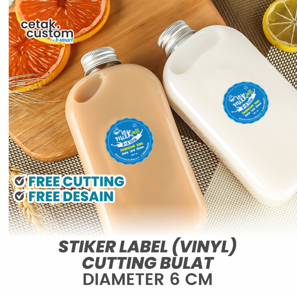 Jual STIKER LABEL MAKANAN (VINYL)+CUTTING BULAT DIAMETER 6x6 CM ...