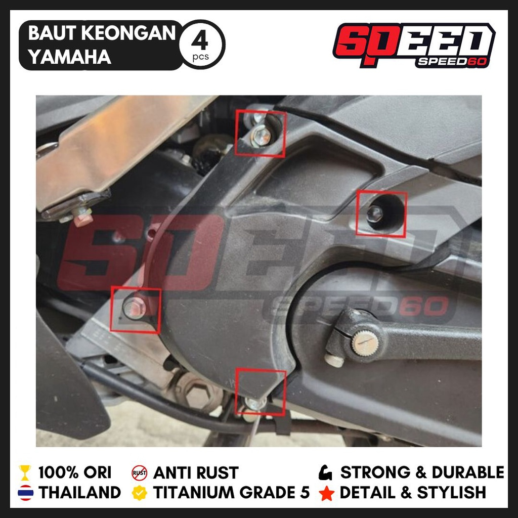 Jual Baut Keongan Yamaha Fazzio Baut Titanium Grade 5 Thailand King Nut | Shopee Indonesia