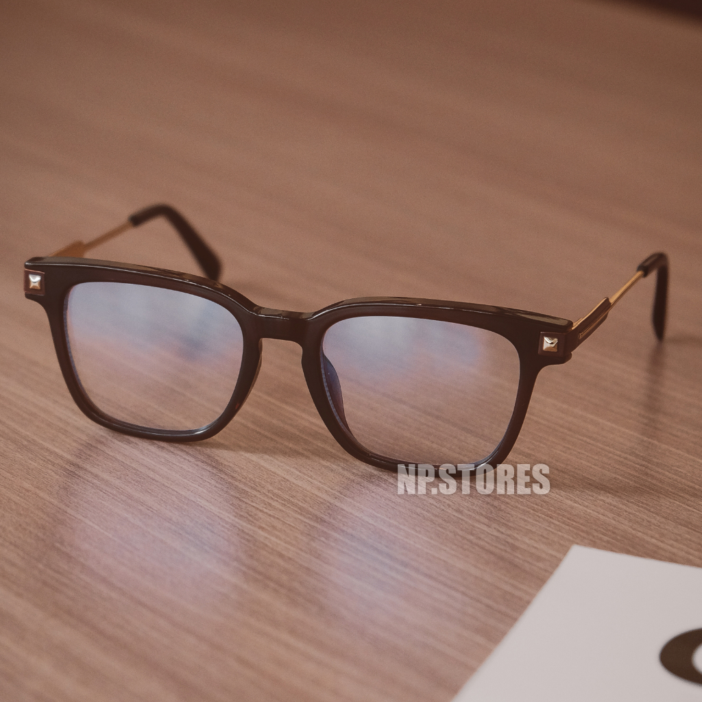 Jual Frame Kacamata Warna Coklat Brown Desain KEren Mewah Engsel Per ...